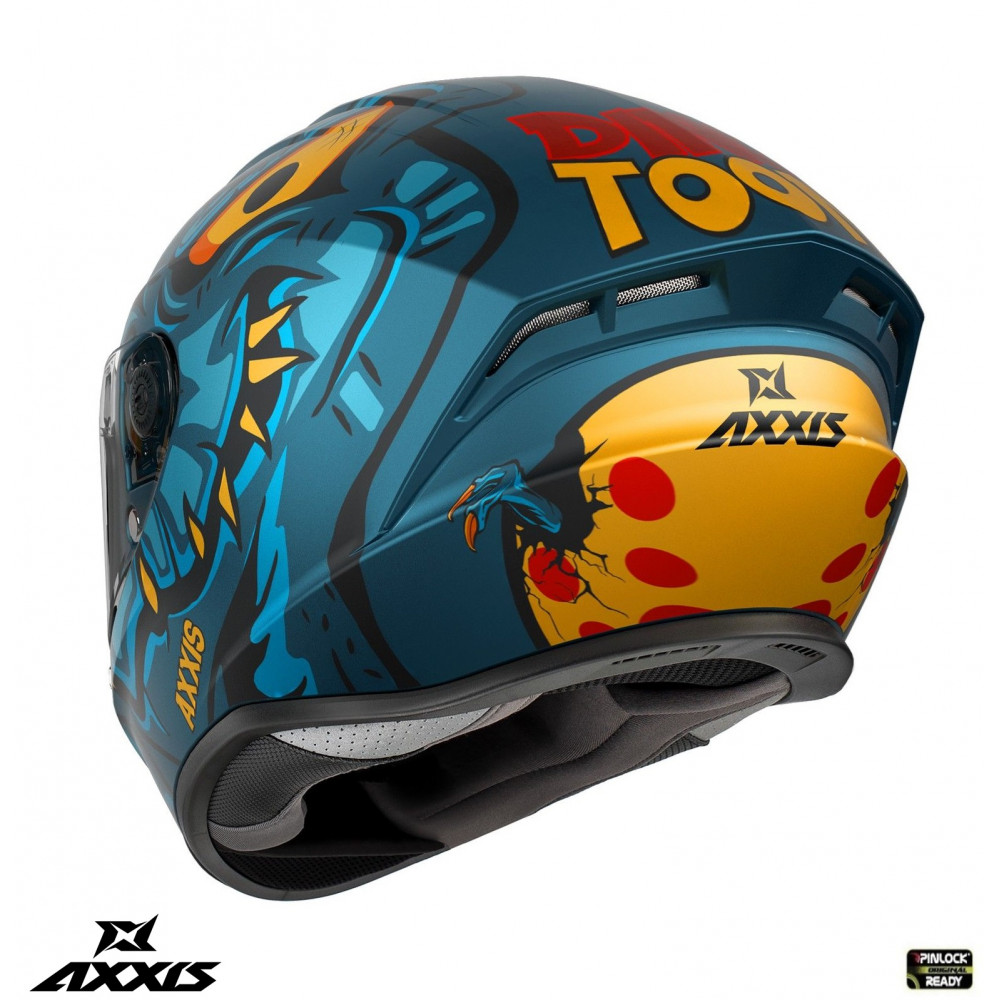 Casca integrala Axxis model Draken S Dinotoon C7 albastru mat - tip ...