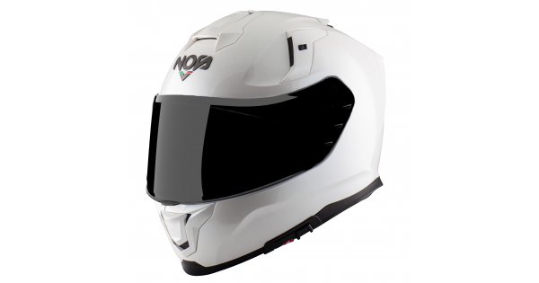 Casca Moto NOS NS-10 Alb Lucios ECE-22.06 Pinlock Inclus - inmiscare.ro